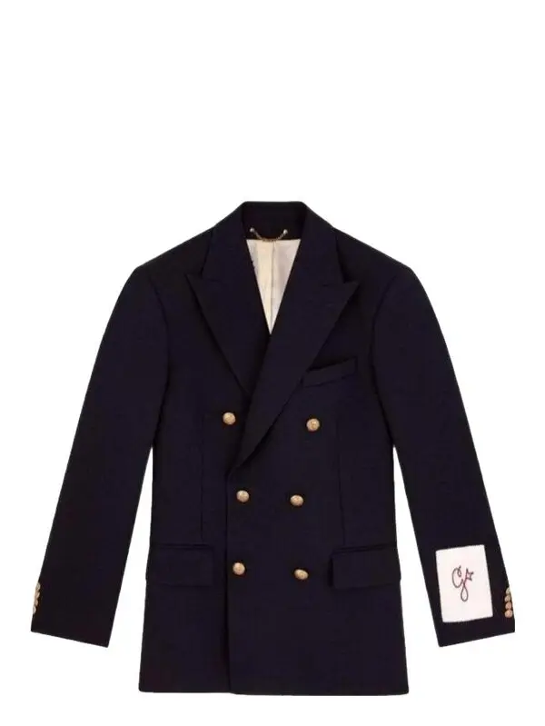 GOLDEN GOOSE Double Breasted Tailored Blazer - Black