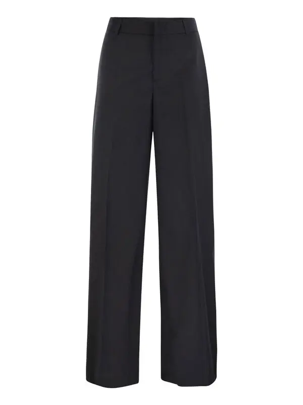 PT TORINO Lorenza Wide-leg Pants - Black