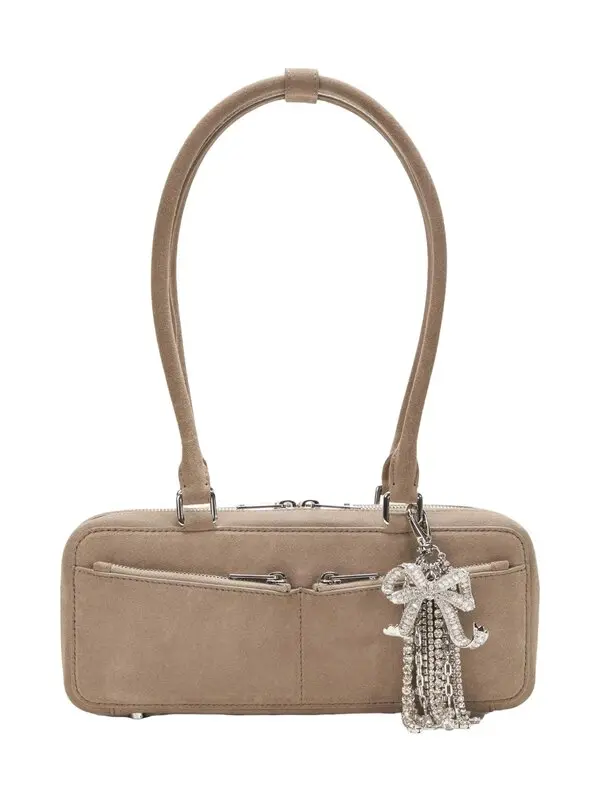 SELF-PORTRAIT Embellished Shoulder Bag - Grey