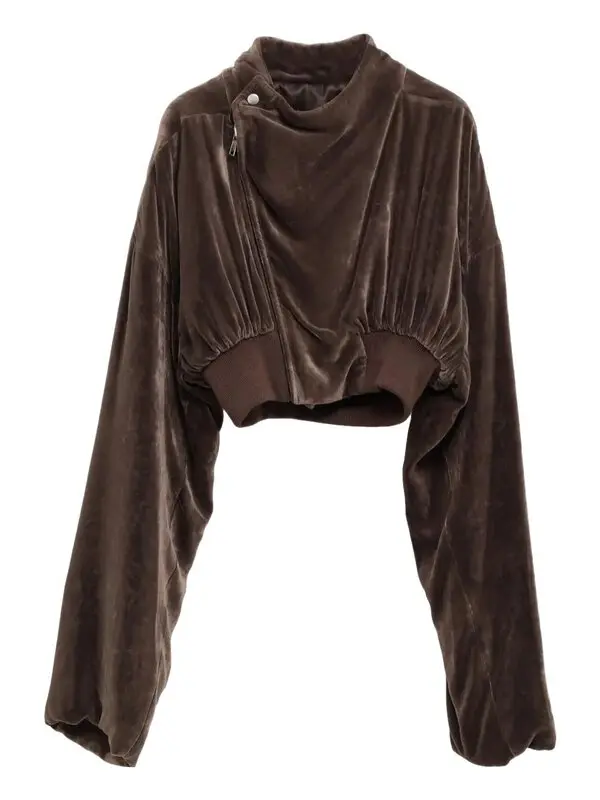 Rick Owens Cropped Flight Jacket - Black
