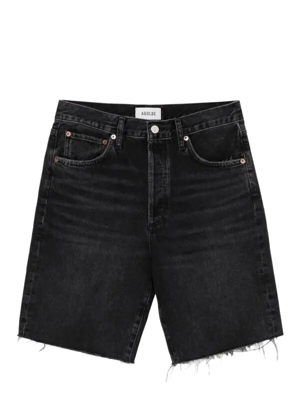 AGOLDE 90s Distressed Denim Shorts - Black