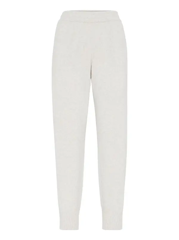 Brunello Cucinelli Tapered Leg Track Pants - Pearlescent Gray