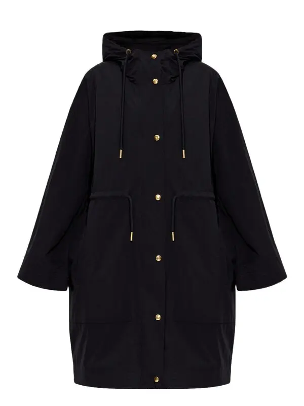 Moncler Zip-up Drawstring Jacket With Detachable Quilted Vest - Black