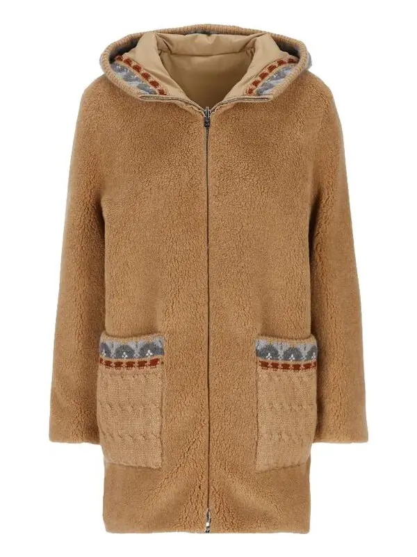 Loro Piana Long Hooded Wool Coat - Brown