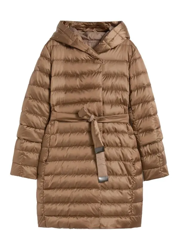 Max Mara Novef Quilted Down Coat - Brown