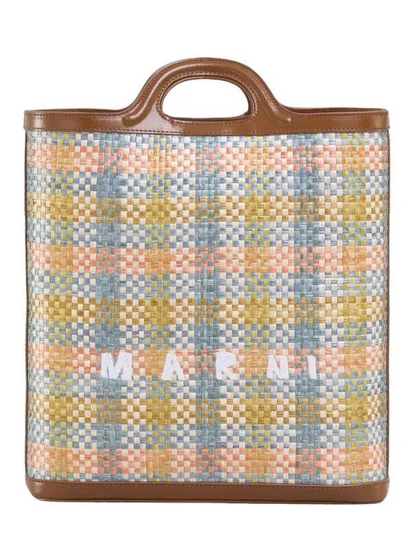 Marni Tropicalia Checked Tote Bag - Multicolor