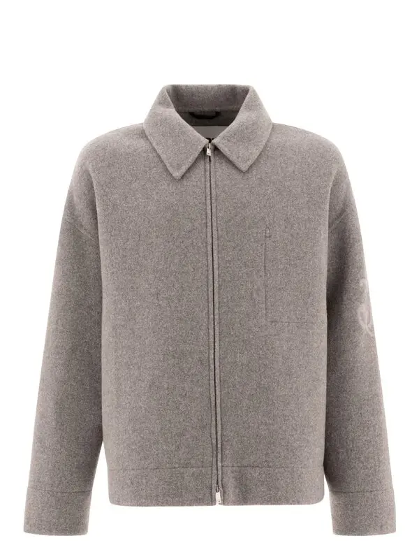 JIL SANDER Relaxed Fit Zip-up Jacket - Grey