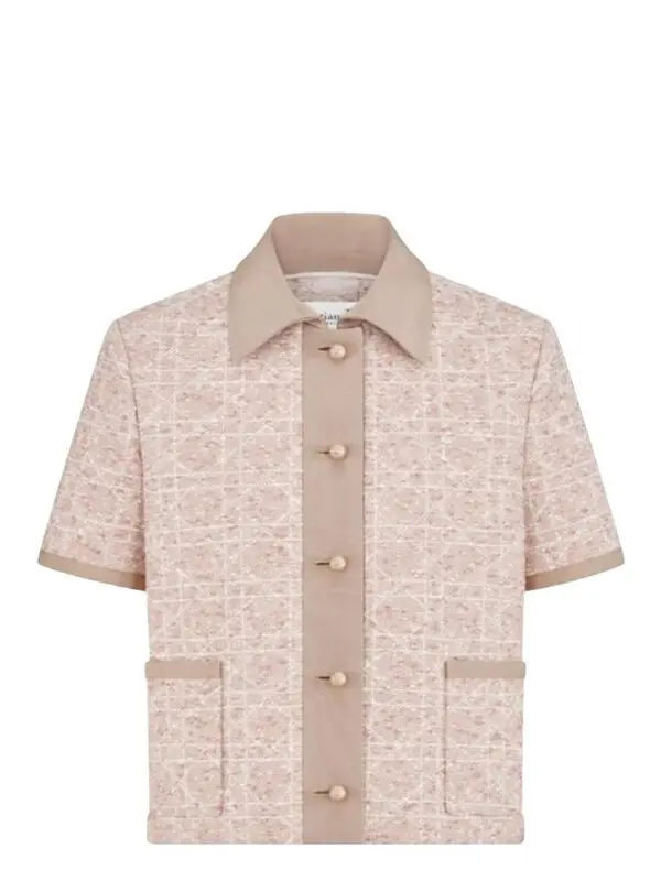 Dior Macrocannage Short-sleeved Jacket - Nude