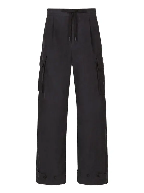 Dolce & Gabbana Logo Plaque Cargo Trousers - Black