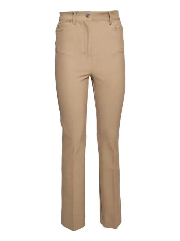 Max Mara Tabarin Mid-rise Bootcut Trousers - Nude