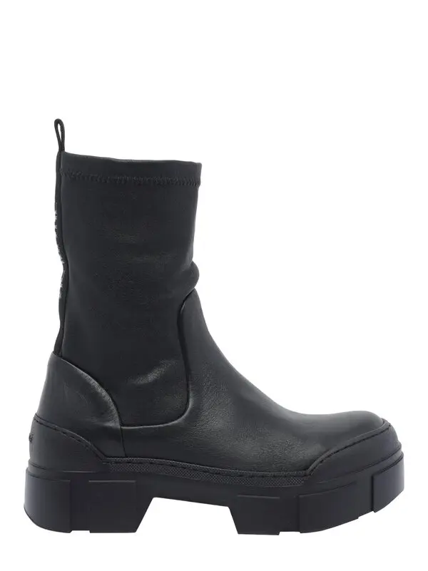 VIC MATIE Round-toe Ankle Boots - Black