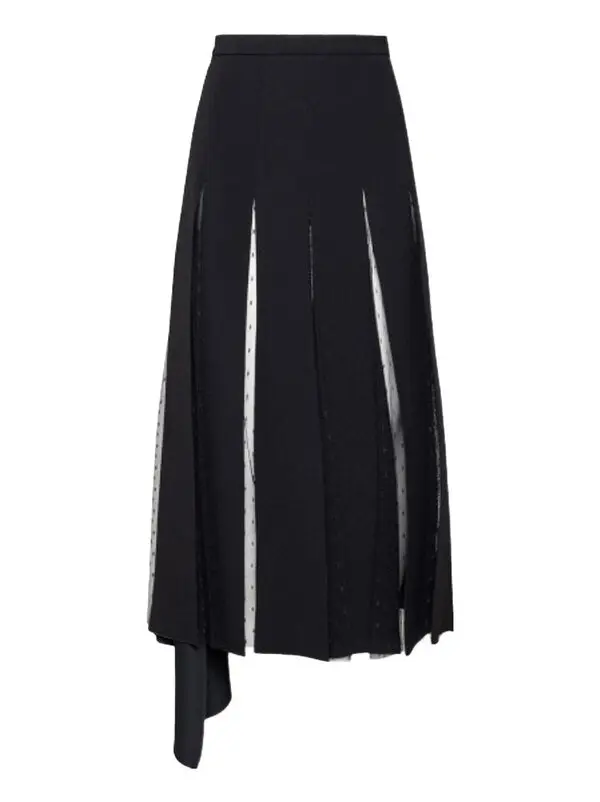 Red Valentino Cady Tech Mid-length Skirt - Black