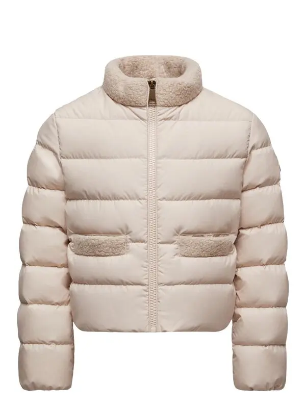 Moncler Logo Patch Down Jacket - Light Beige