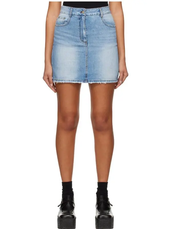 JUUN.J Distressed Denim Mini Skirt - Brown