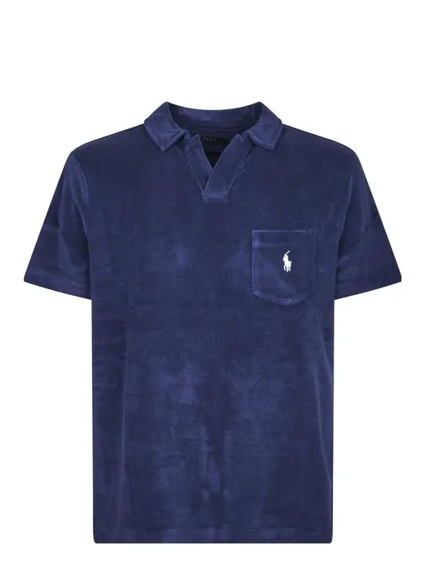 Polo Ralph Lauren Terry Pocket Polo Shirt - Blue