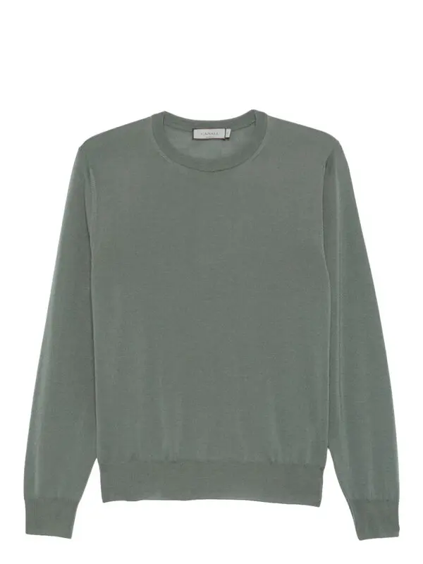 Canali Merino Pullover Sweater - Gray
