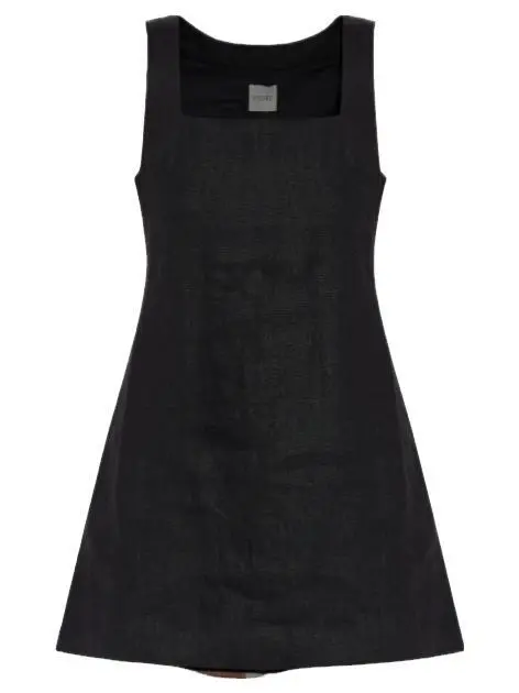 Posse Linen Mini Dress - Black