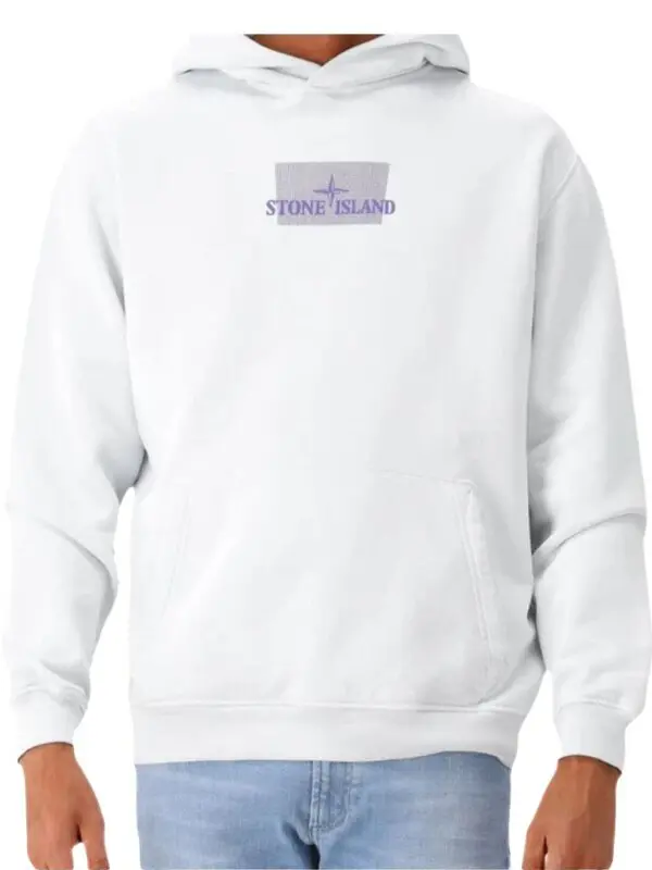 Stone Island Long Sleeve Hooded Sweatshirt - Military Green