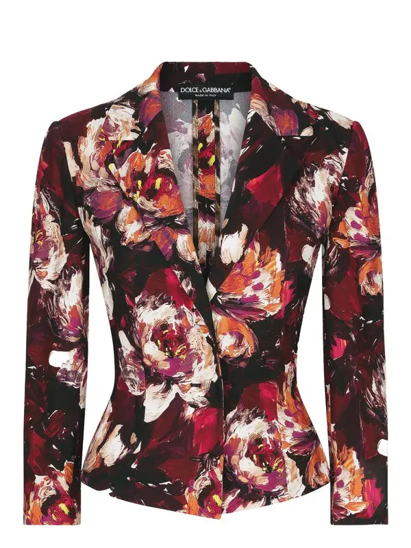 Dolce & Gabbana Floral Print Single-breasted Blazer - Multicolor