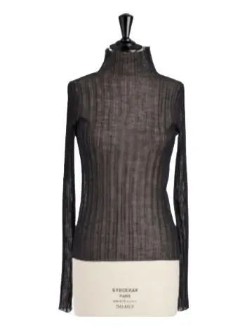 Dior High Neck Long-sleeved Jumper - Black