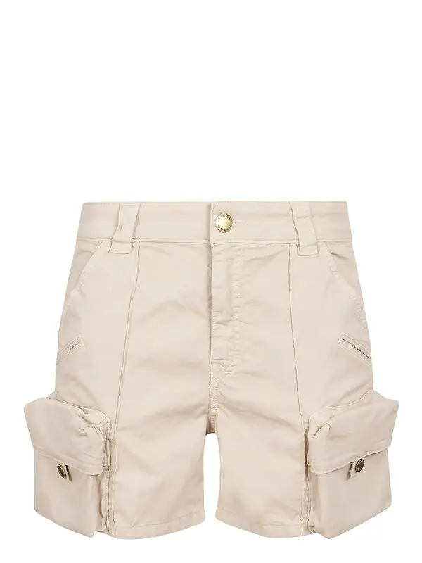 Pinko Low-waist Thigh-length Cargo Shorts - Nude
