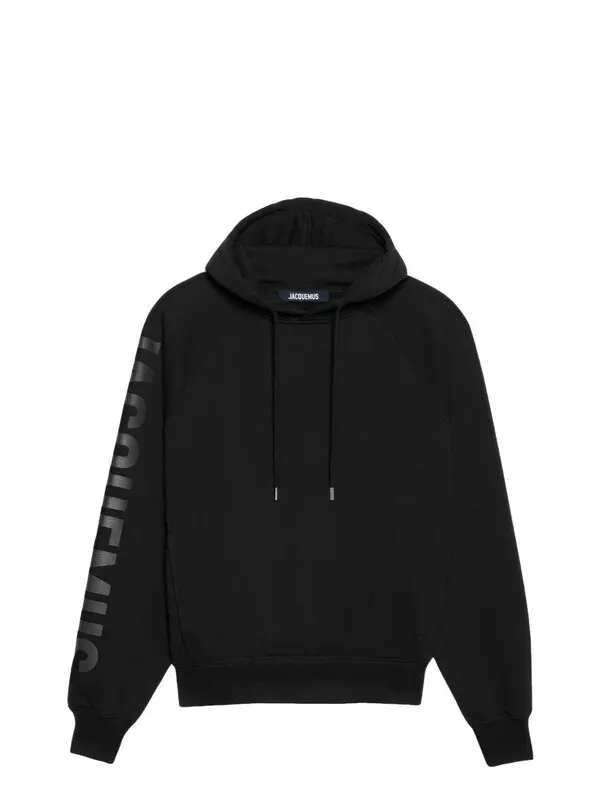 Jacquemus Logo Sleeve Hoodie - Black