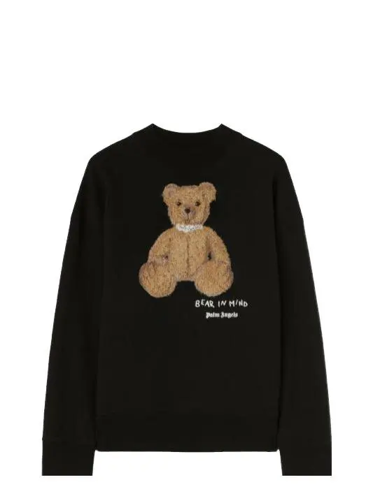 Palm Angels Bear In Mind Crewneck Sweatshirt - Black-brown