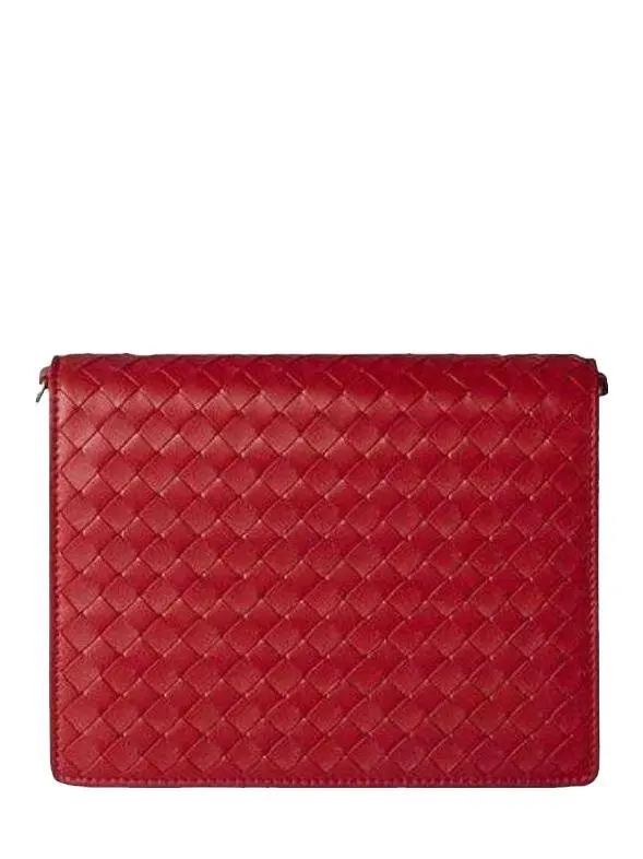 Bottega Veneta Woven Chain Shoulder Bag - Red