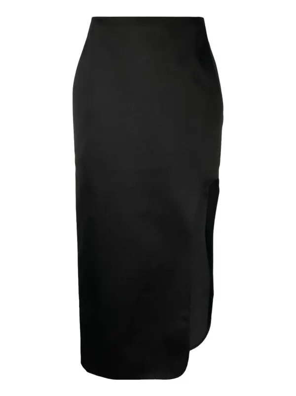 BY MALENE BIRGER Mid-rise Slit Detail Maxi Skirt - Black