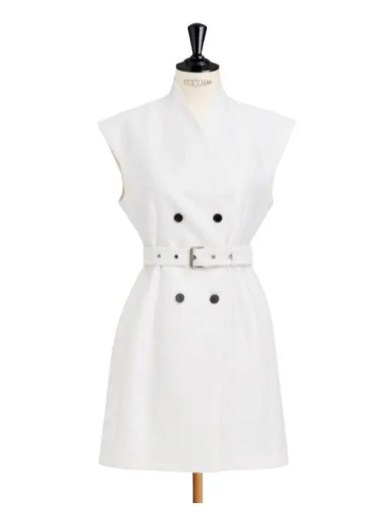 Dior Double-breasted Blazer Dress - White