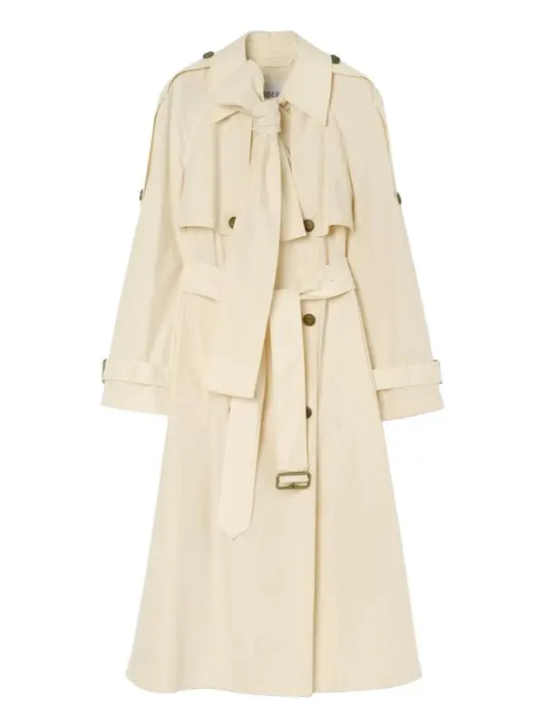 Burberry Long Trerose Trench Coat - Nude