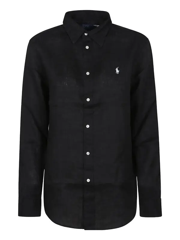 Polo Ralph Lauren Embroidered Logo Shirt - Black