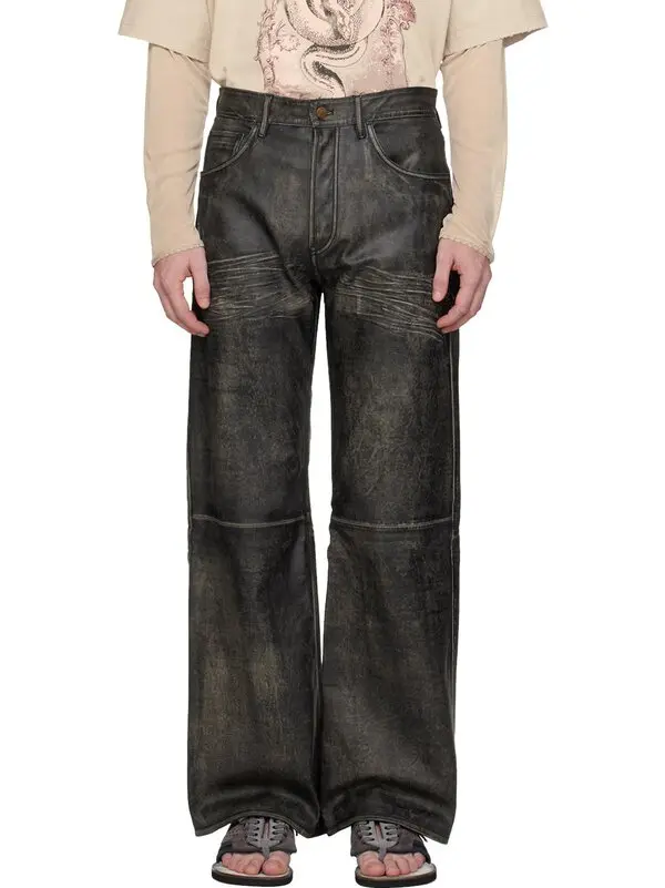 Acne Studios Leather Pants - Black