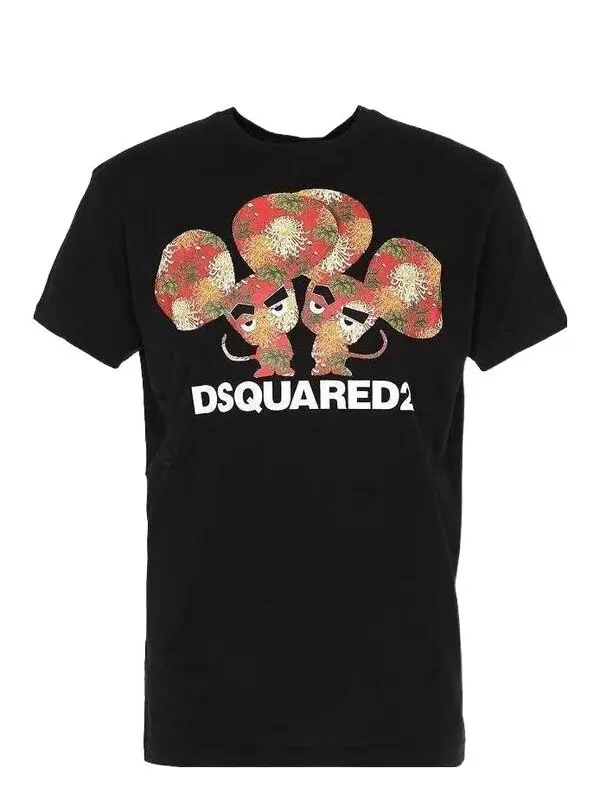 Dsquared2 Logo Printed T-shirt - Black