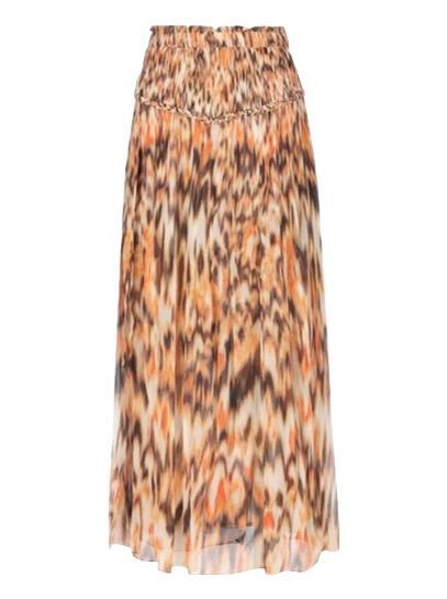 Isabel Marant Étoile Rolande Abstract Print Maxi Skirt - Orange