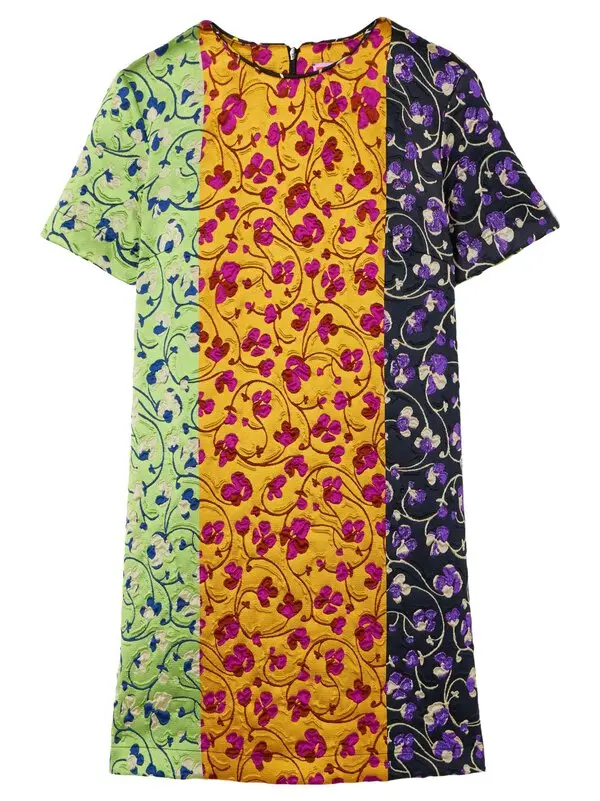 La DoubleJ Swing Tricolor Floral Mini Dress - Multicolor