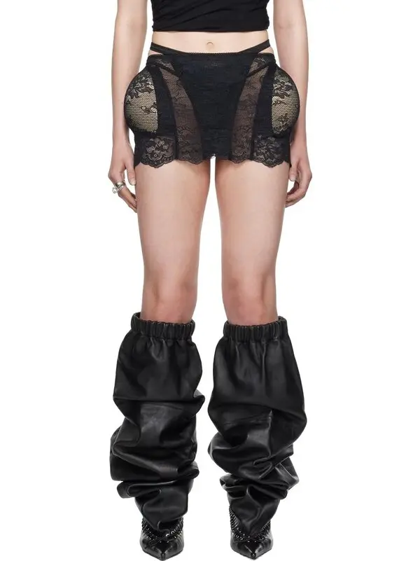 JEAN PAUL GAULTIER Lace Dragon Mini Skirt - Black