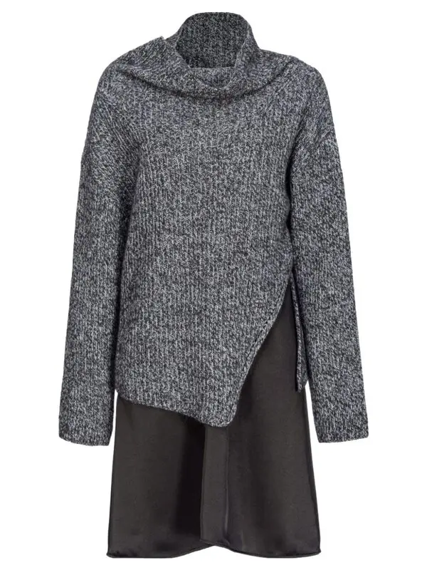 Pinko High-neck Layered Knitted Dress - No