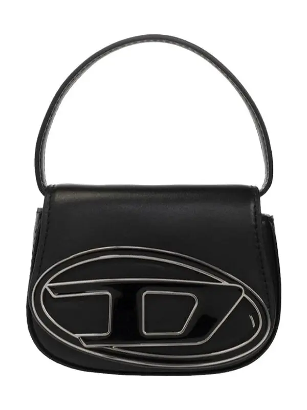 DIESEL® 1 Dr Logo Detailed Xs Shoulder Bag - Black