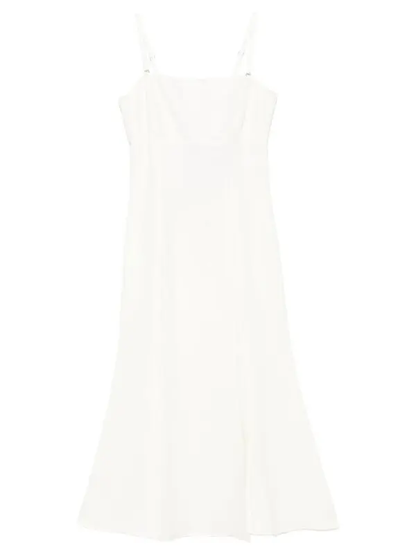 TWINSET Long Bustier Dress With Slit Hem - White