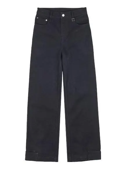 WOOYOUNGMI Multi-pocket Wide-leg Jeans - Black