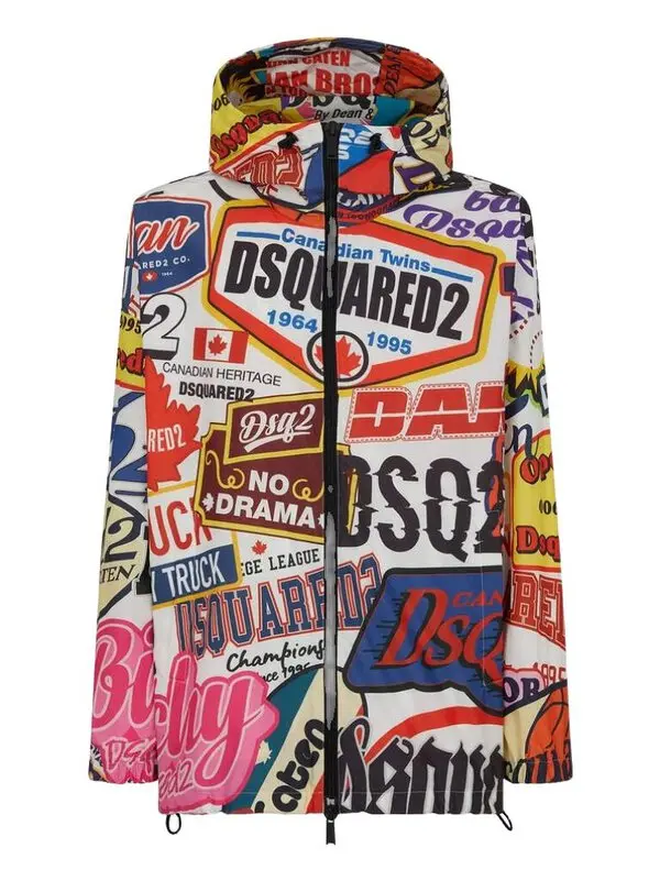 Dsquared2 Logomania Print Windbreaker - Multicolor