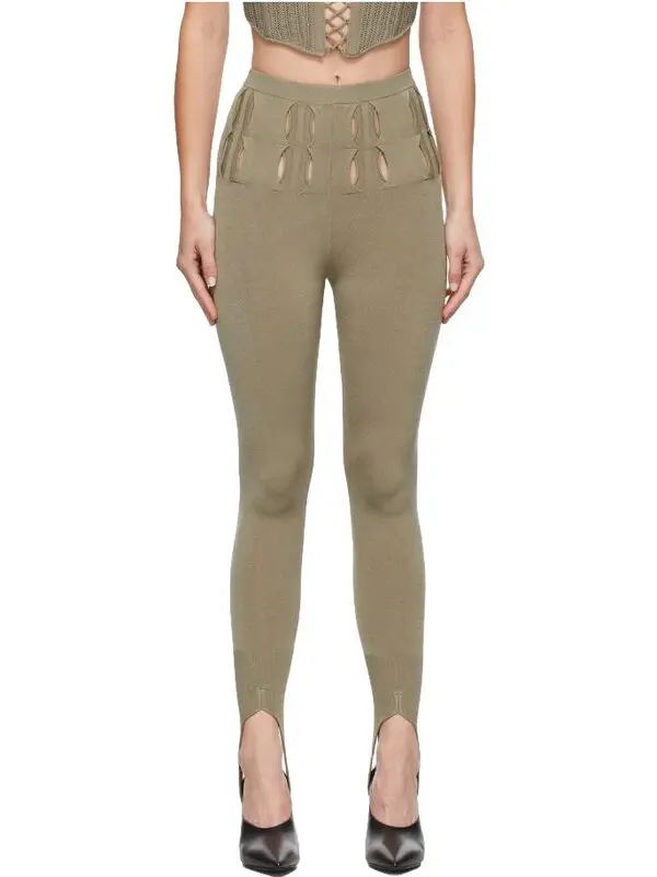 DION LEE Cut Out-detail Leggings - Brown