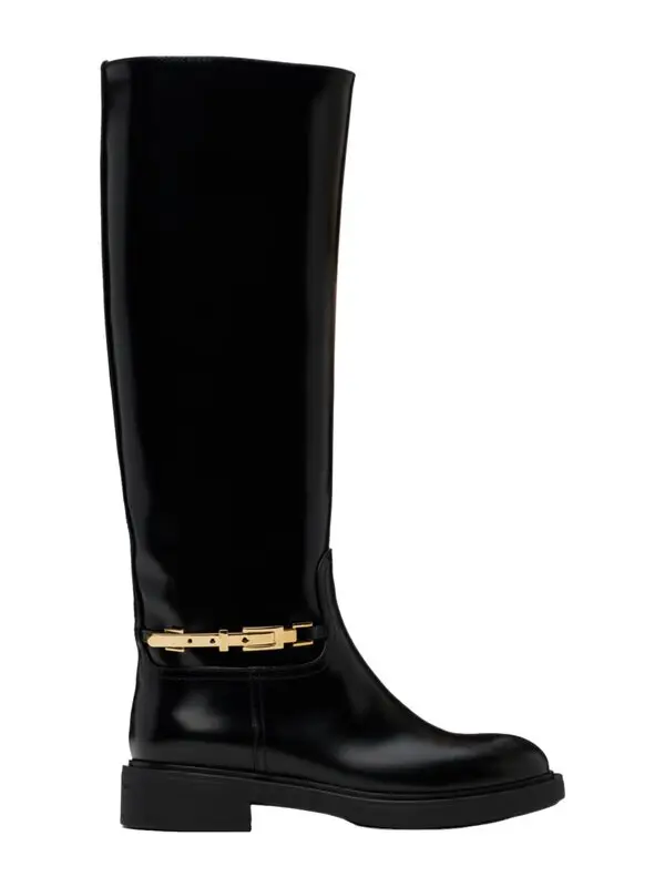 GIANVITO ROSSI Martine Buckled Knee-high Boots - Black