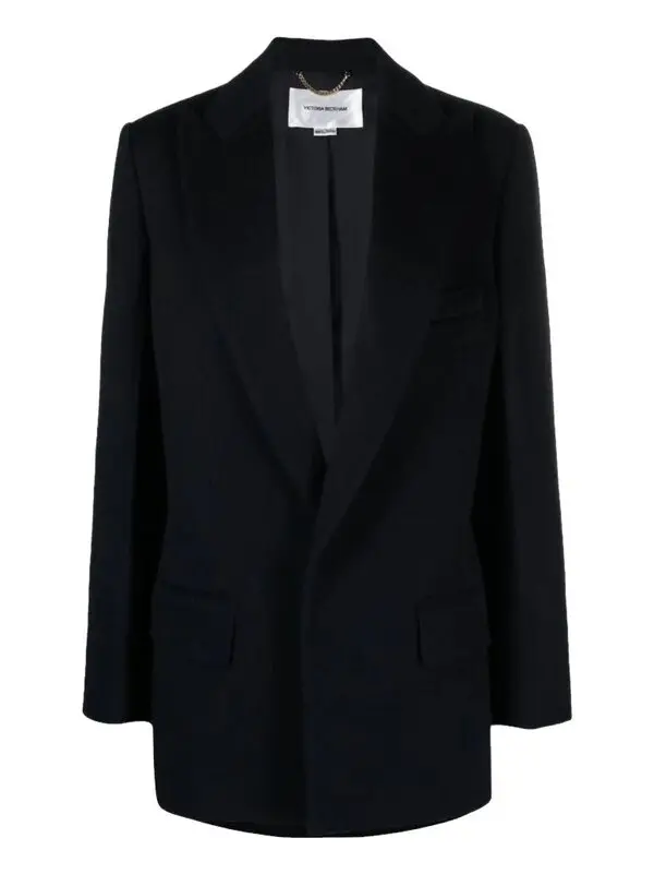 Victoria Beckham Peak Lapel Single-breasted Blazer - Black