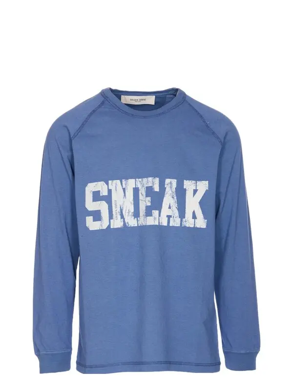GOLDEN GOOSE Printed Crewneck Sweatshirt - Blue