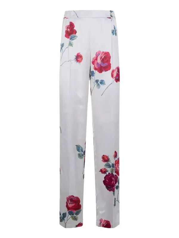 N.21 Floral Printed Trousers - Red