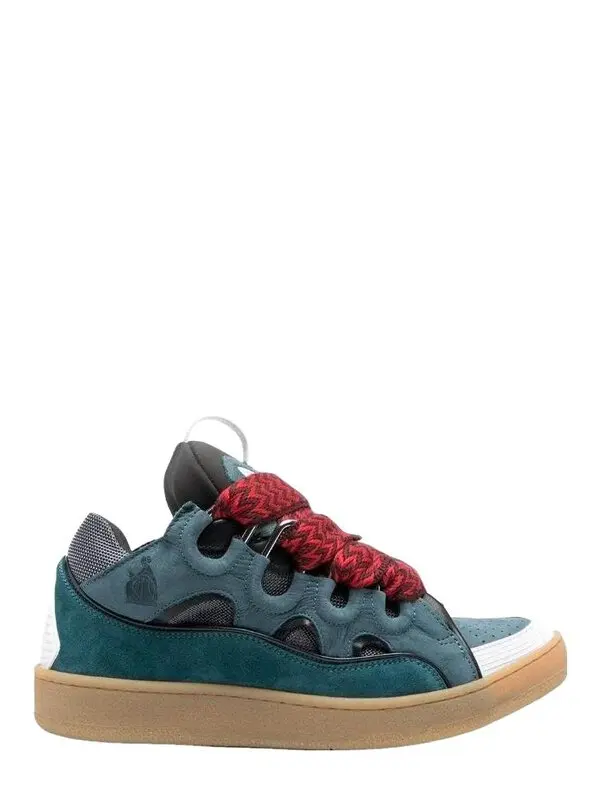 LANVIN Curb Lace-up Sneakers - Blue