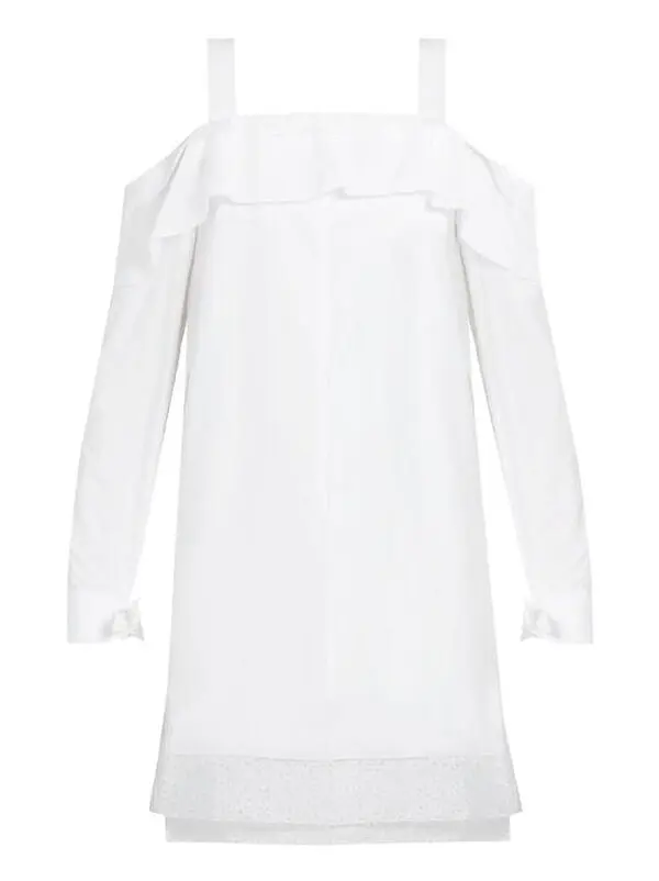 Proenza Schouler Off-the-shoulder Dress With Ruffle Detail - White