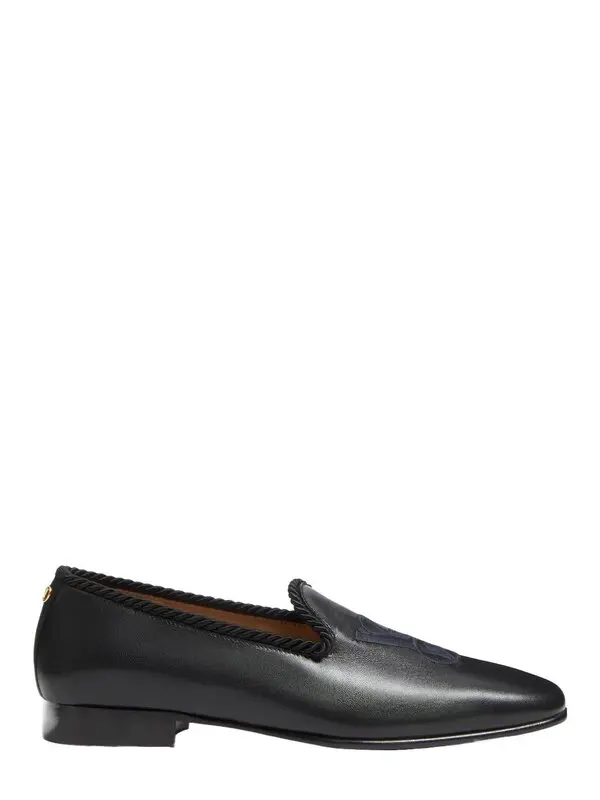 Valentino Garavani Les Alcovettes Kidskin Loafers - Black